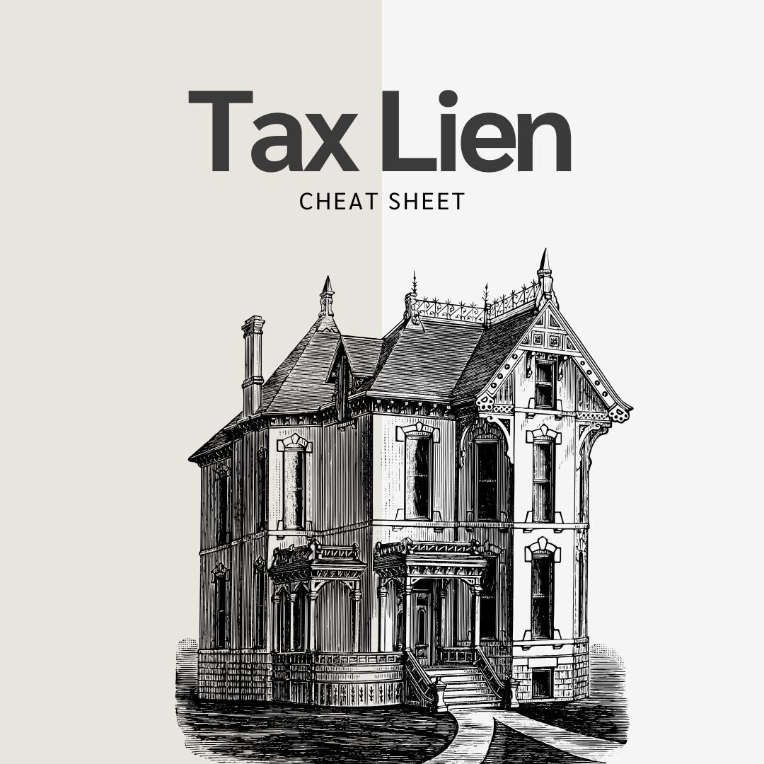 Tax Lien Investing Cheat Sheet: Real Estate Guide & Checklist (digital ...