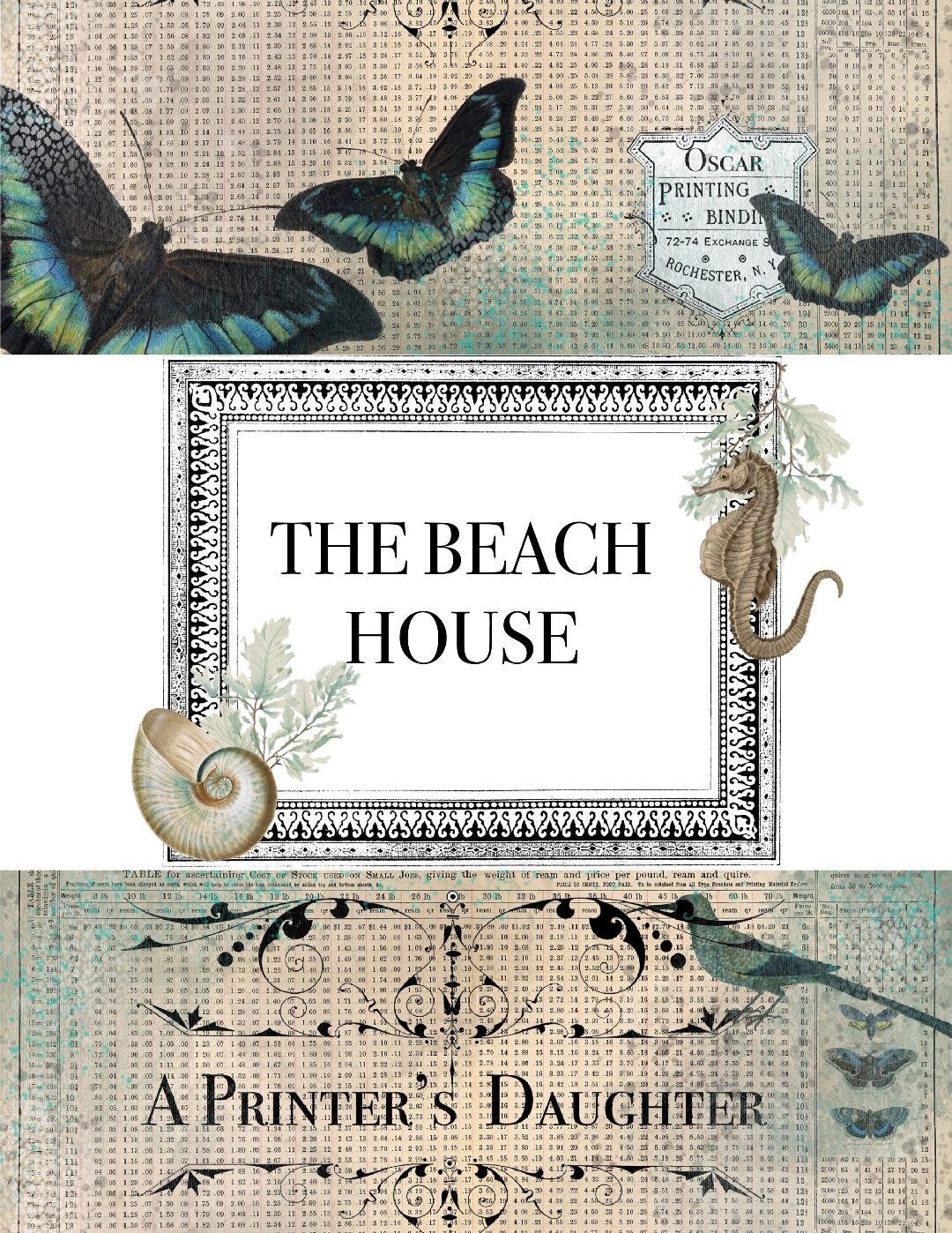 The Beach House Digital Paper Collection Designed by Elizabeth Robinson ...