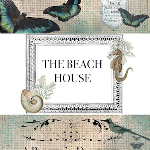 The Beach House Digital Paper Collection Designed by Elizabeth Robinson ...
