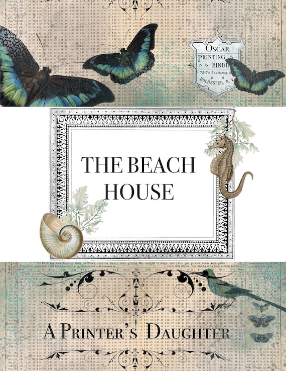 The Beach House Digital Paper Collection Designed by Elizabeth - Etsy