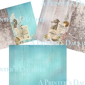 The Beach House Digital Paper Collection Designed by Elizabeth - Etsy