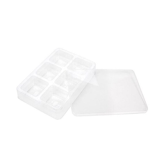 Clear Book Box Tray and Lid With 6 Dividers - Etsy