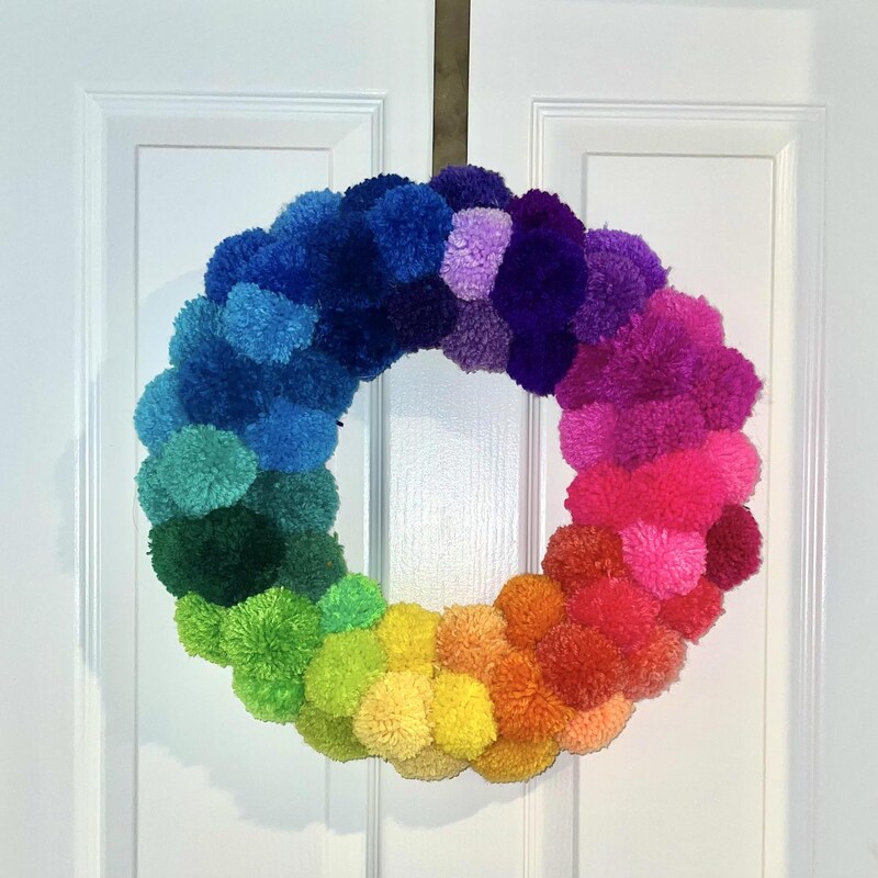 Rainbow Wreath - Etsy