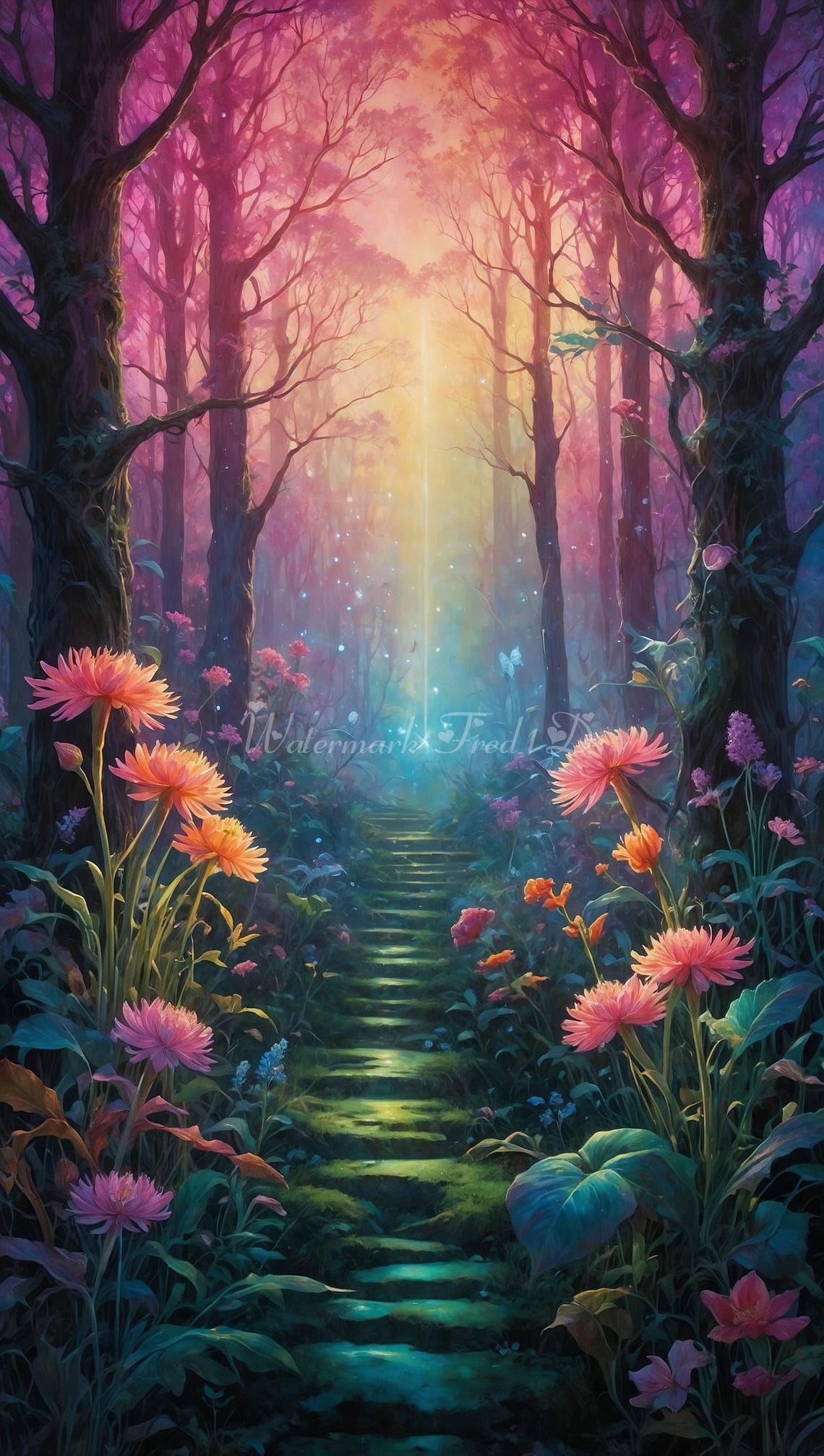 Bosque Encantado, Dibujo Poster Imprimible O Fondos De Pantalla - Etsy