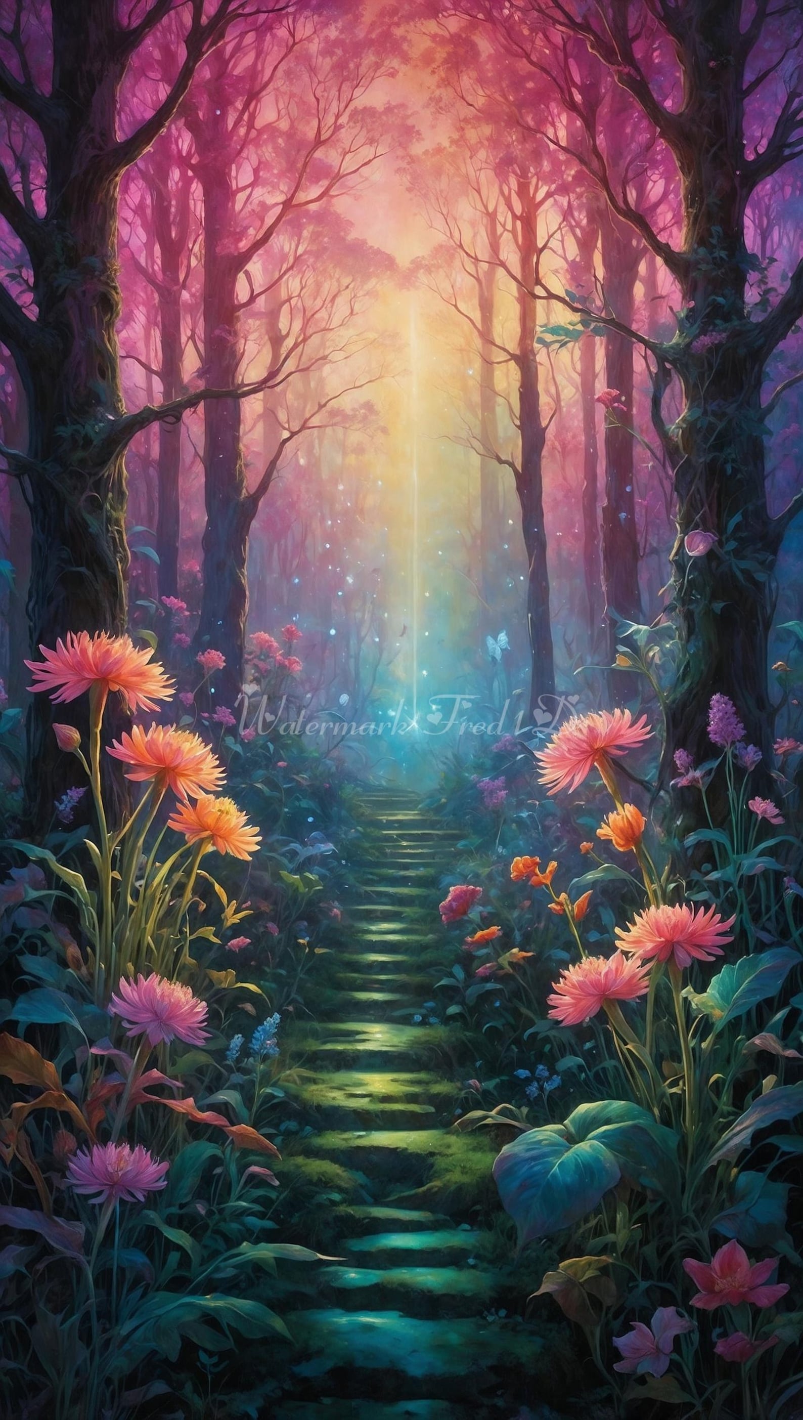 Bosque Encantado, Dibujo Poster Imprimible O Fondos De Pantalla - Etsy