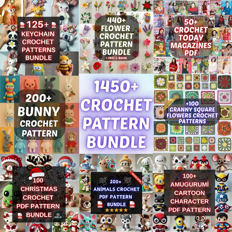 Cartoons Crochet Pattern - Etsy UK