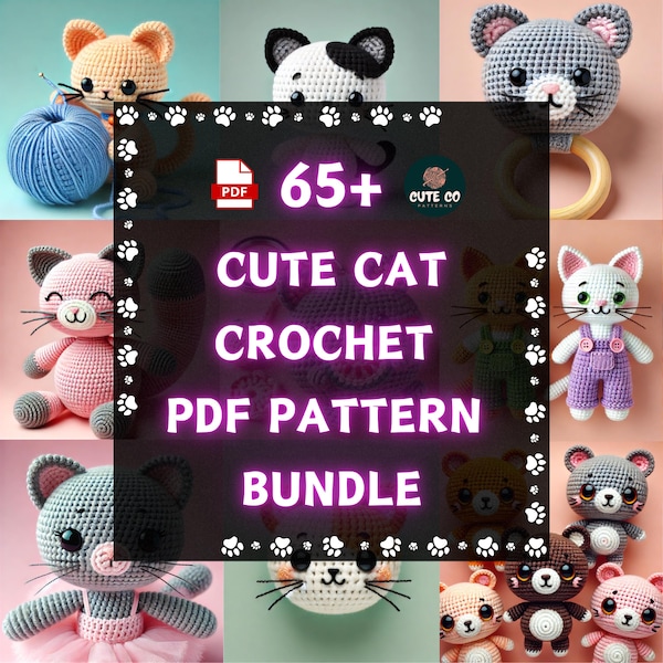 Chunky Cats Amigurumi Pattern - Etsy