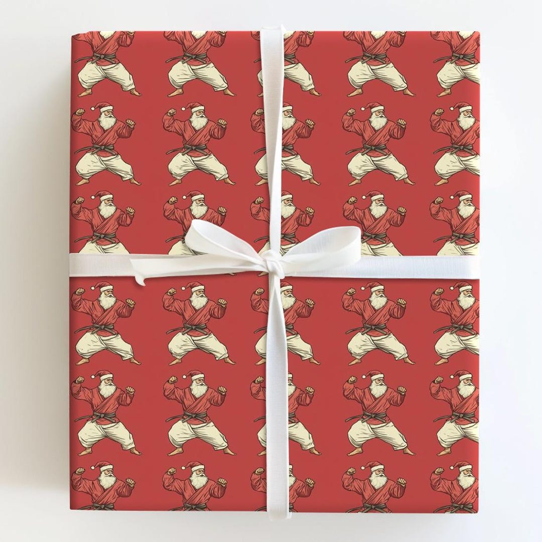 North Pole Ninja Wrapping Paper - Etsy