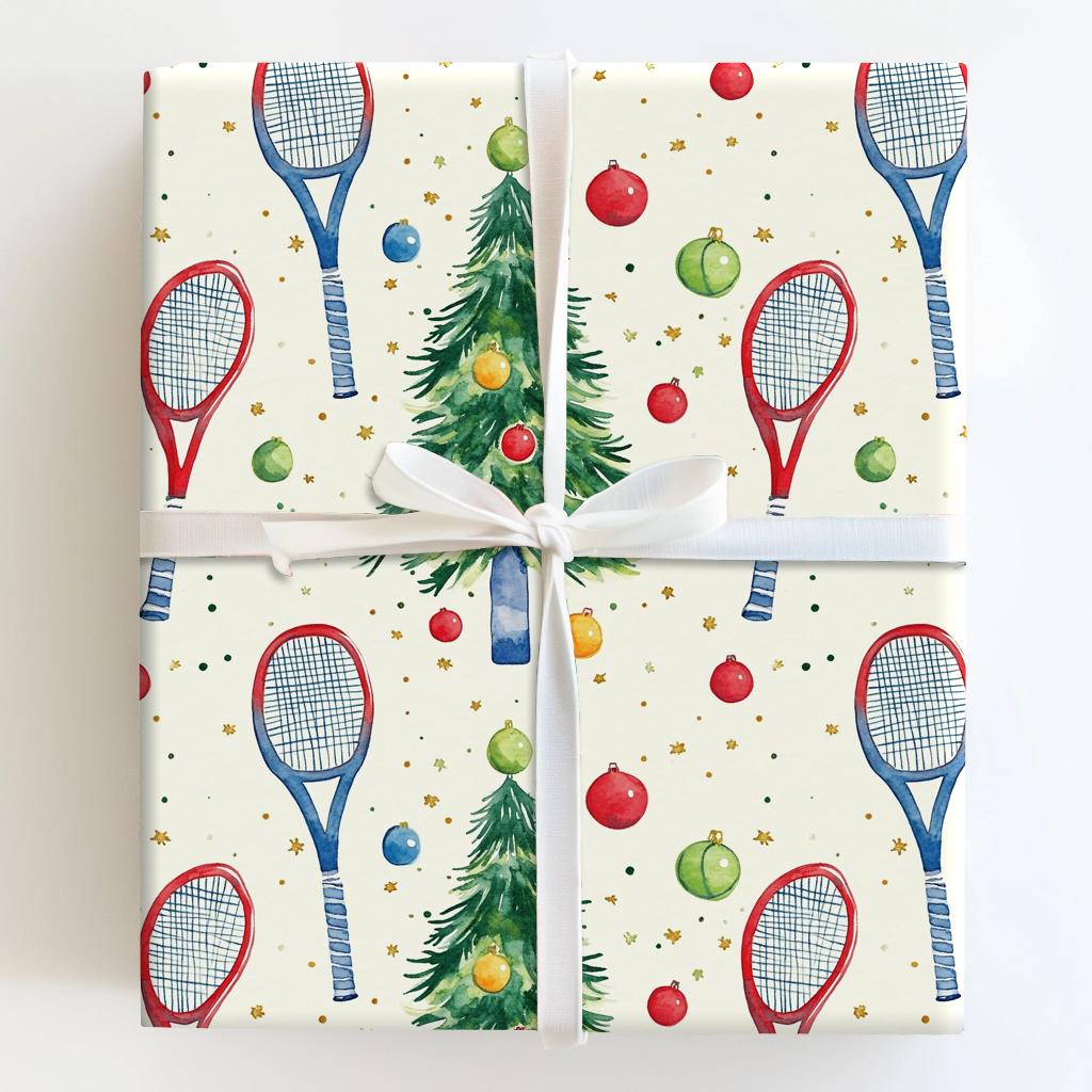 Tinsel and Tennis Wrapping Paper - Etsy