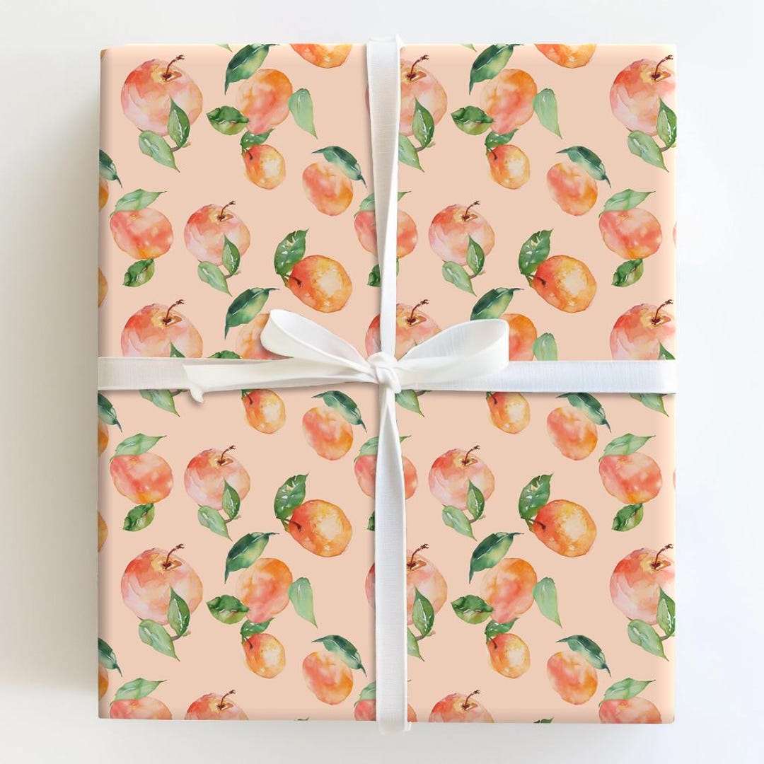 Georgia Peach Wrapping Paper - Etsy