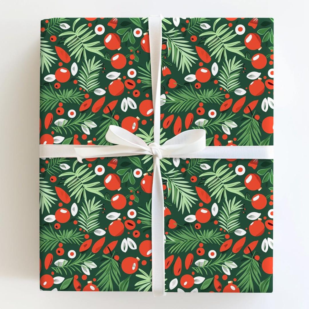 Festive Garden Wrapping Paper - Etsy