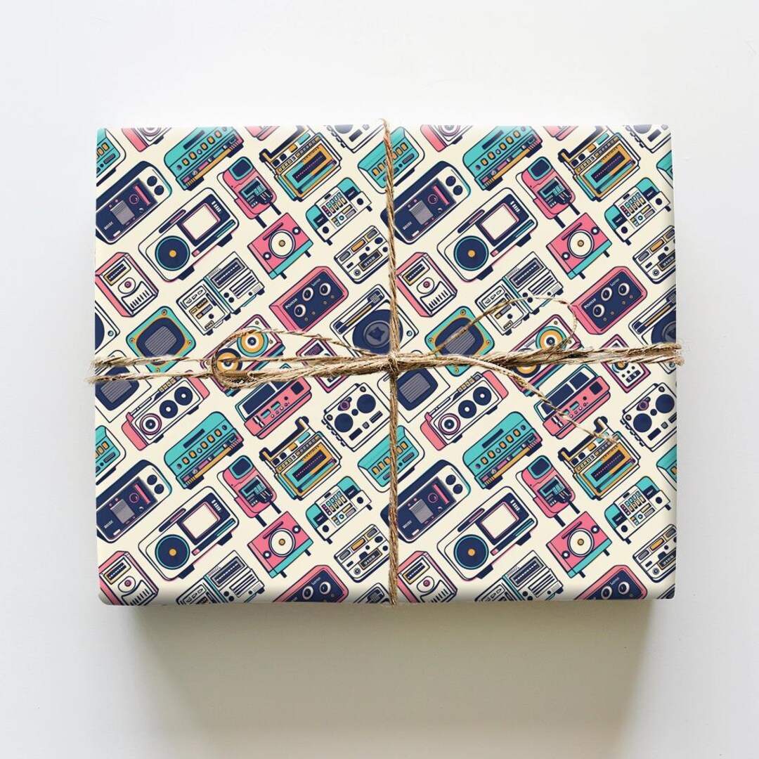 Retro-techie in the 90's Wrapping Paper - Etsy