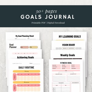 Goal Planner BUNDLE, 2024 Goals Tracker, SMART Goal Setting Kit, New ...
