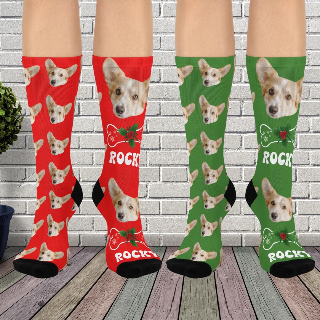 Customized Dog Socks - Cute Dog Personalized - Custom Pet Photo Socks ...