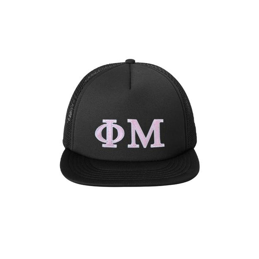 Phi Mu Sorority Foam Trucker Hat Embroidered Greek Letters - Etsy