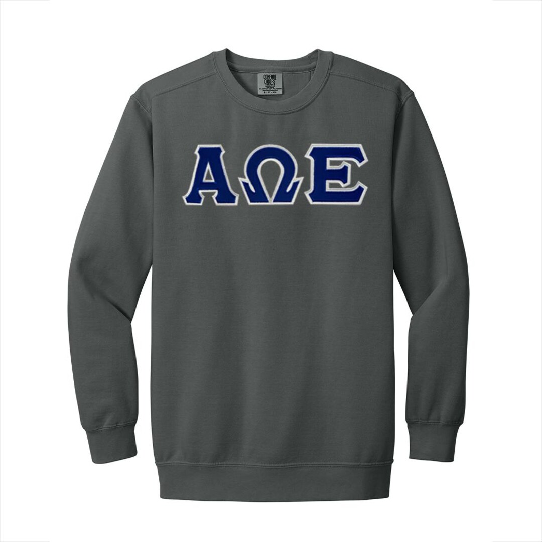 Alpha Omega Epsilon Sorority Comfort Colors Greek Letter Crewneck ...