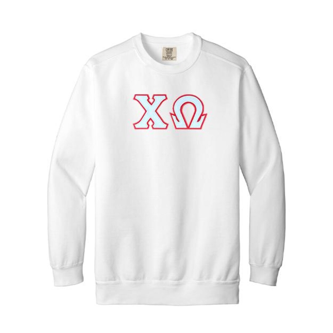 Chi Omega Sorority Comfort Colors Greek Letter Crewneck Sweatshirt - Etsy