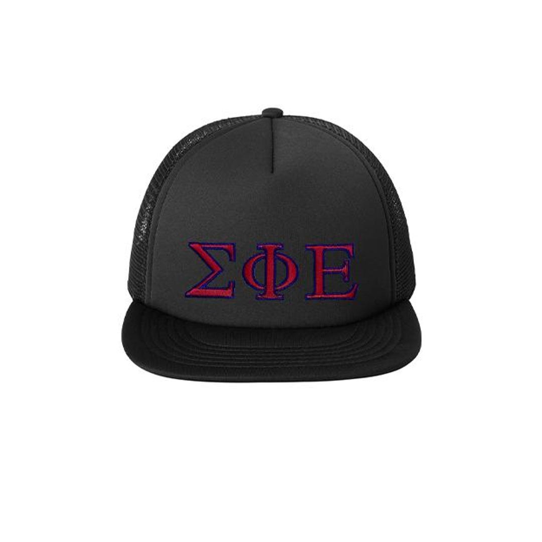 Sigma Phi Epsilon Fraternity Foam Trucker Hat Embroidered Greek Letters ...