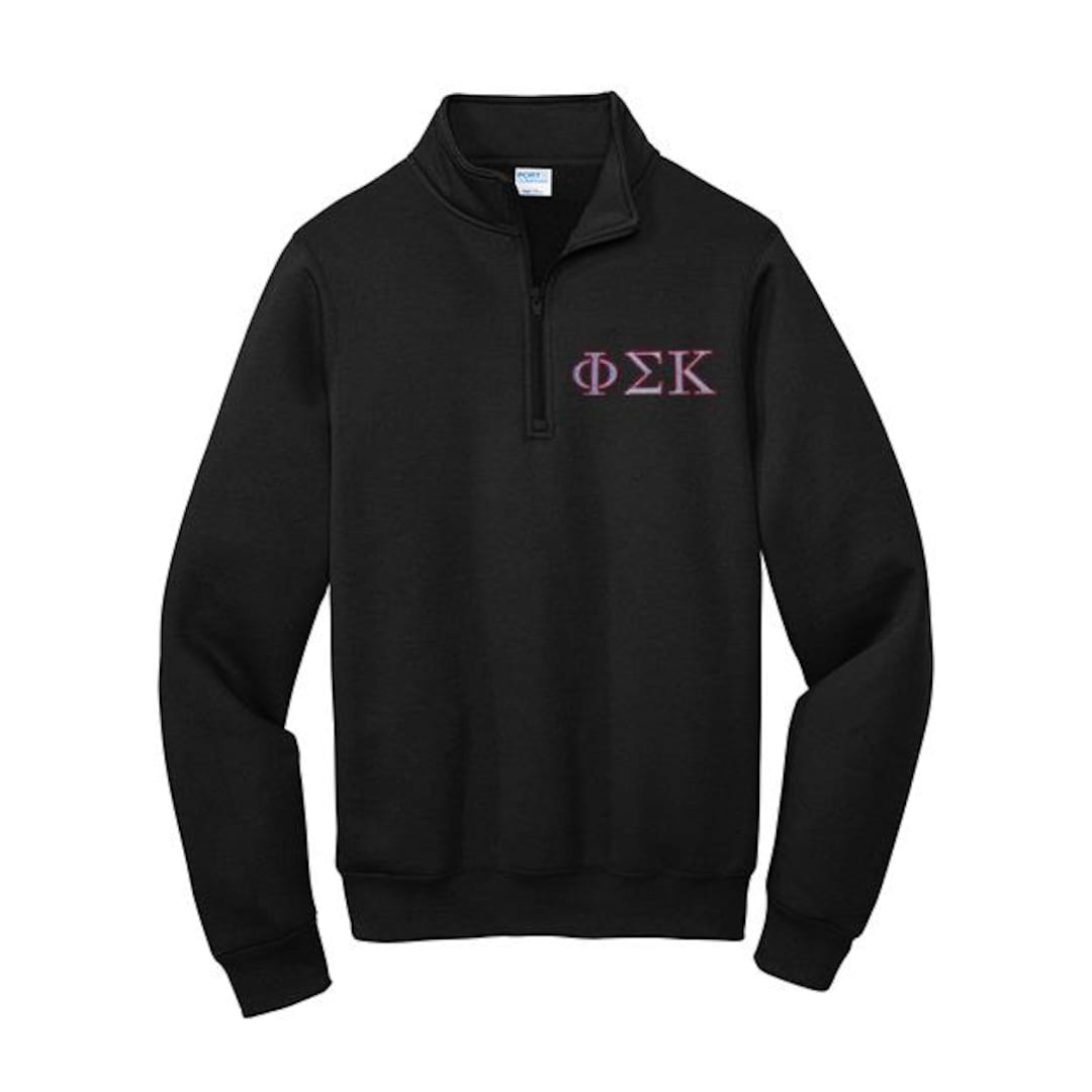 Phi Sigma Kappa Fraternity Quarter Zip Embroidered Greek Letters - Etsy