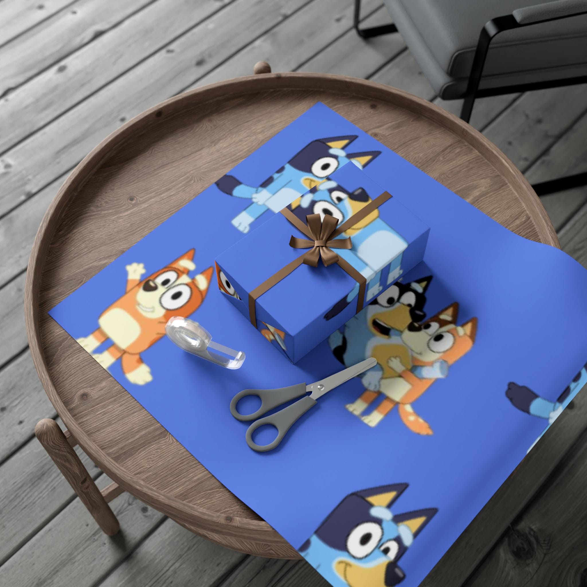 Bluey Themed Wrapping Paper for Kids' Parties, Baby Showers, Birthdays ...