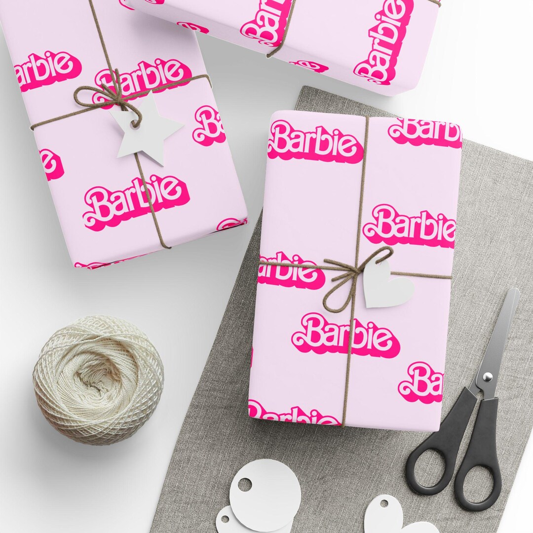 Fun Barbie Wrapping Paper, Cute Gift Wrap for Birthday, Party Supplies ...