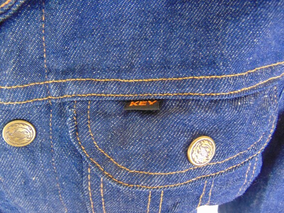 70s denim jean jacket by Key Imperial USA size small - Gem