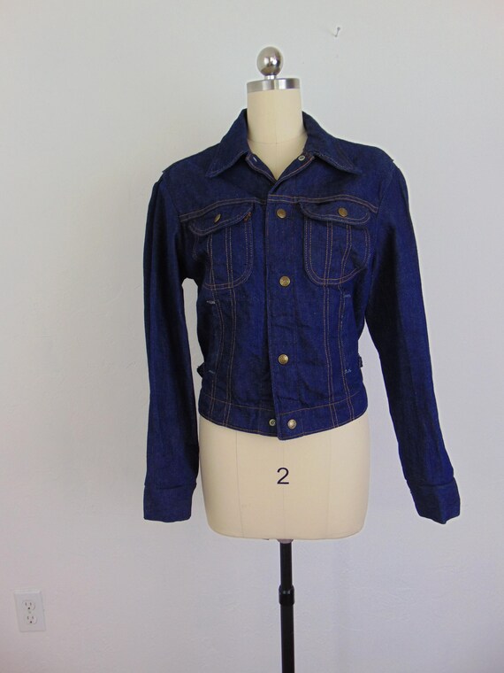 70s denim jean jacket by Key Imperial USA size small - Gem