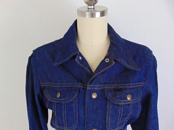 70s denim jean jacket by Key Imperial USA size small - Gem