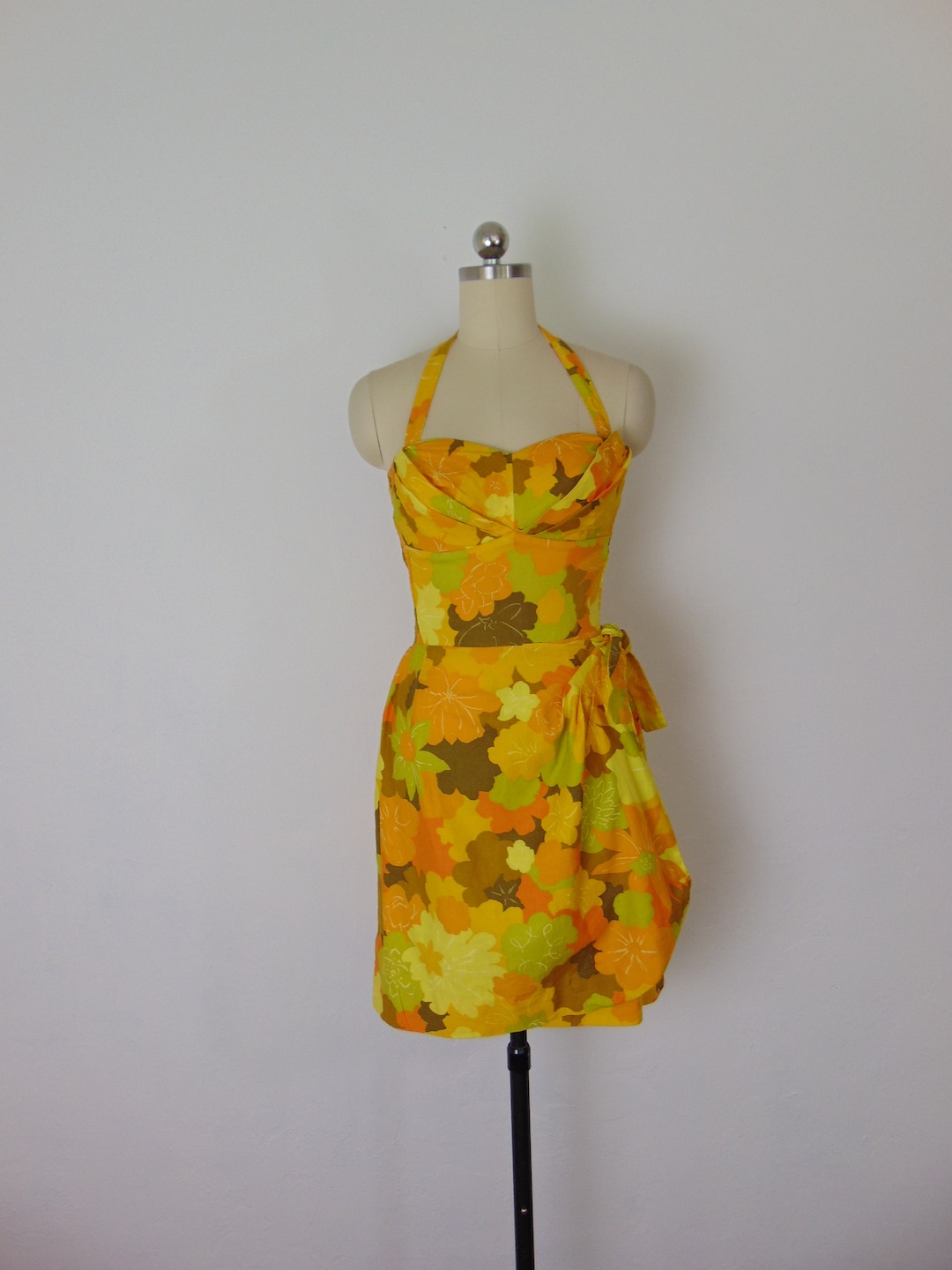 60s Pin up Girl Sarong Dress Size Small - Etsy