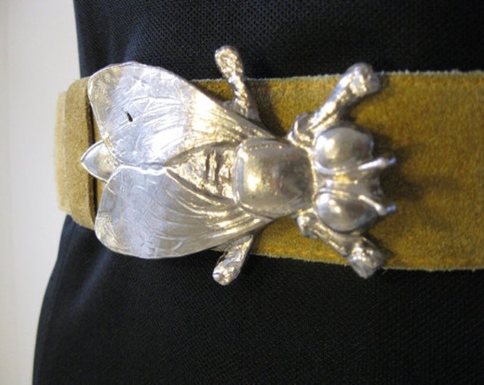 70s Giant SILVER FLY Belt Size Small to Medium - Etsy