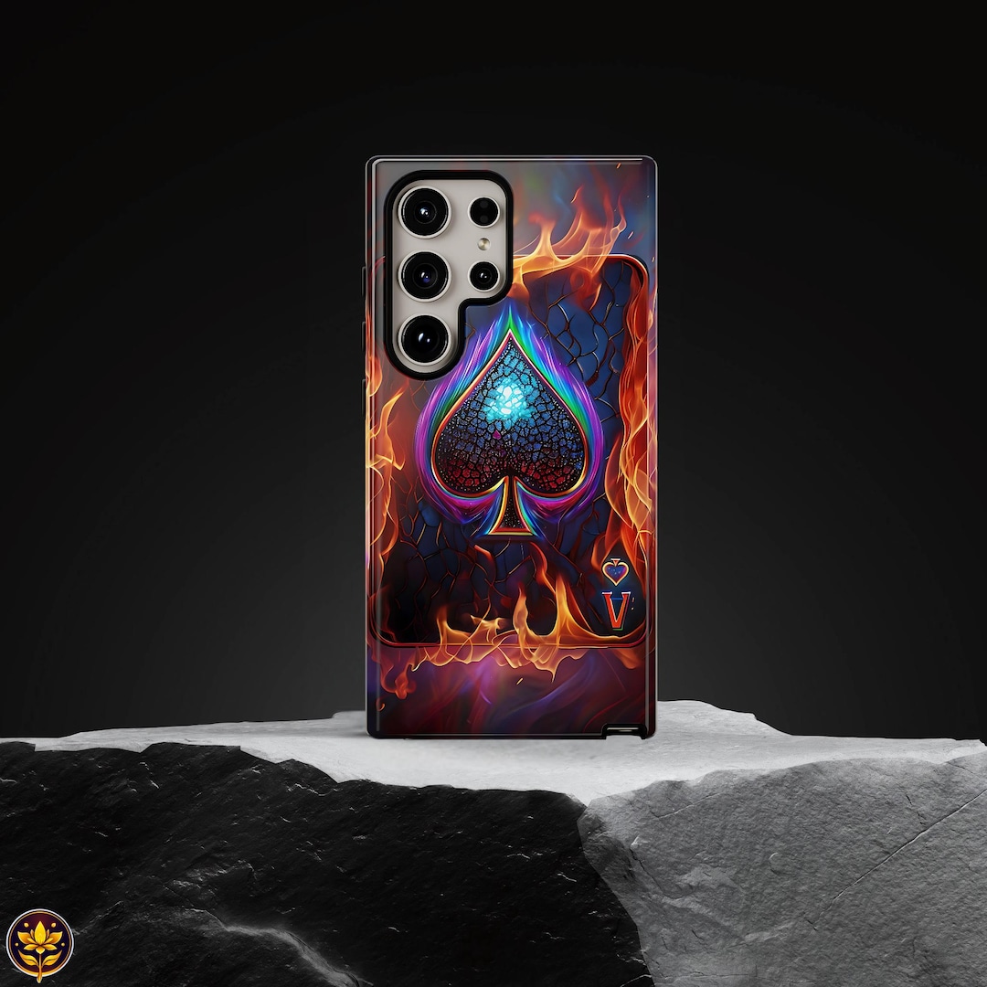Rainbow Ace of Spades Phone Case, Tough Cases for Gamers, Aesthetic ...