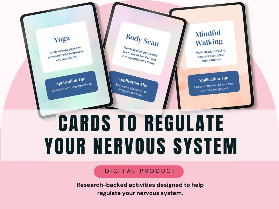 Nervous System Regulation, Regulate Nervous System Cards, Coping Skills ...
