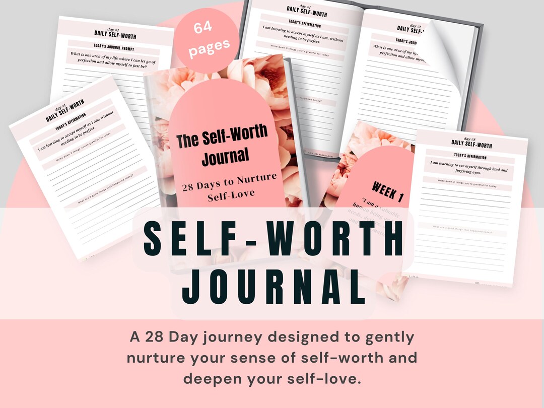 Self-worth Journal, Self-love Journal, Self Love Healing Journey, Self ...