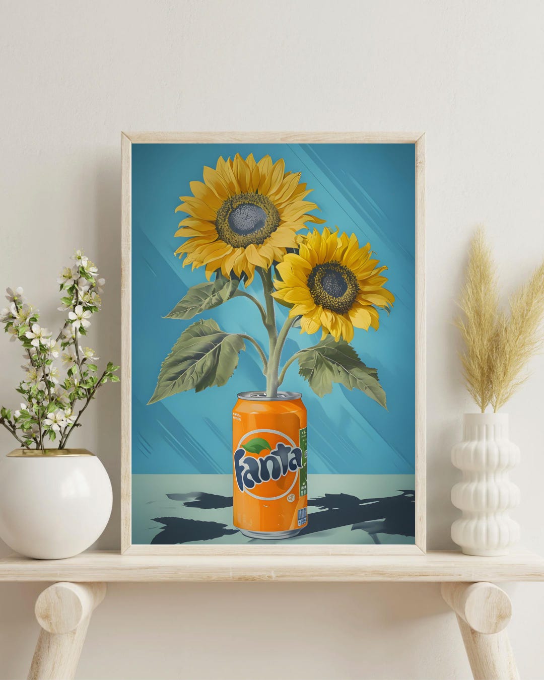 Sunflowers in Fanta Can – Vintage Pop Art - Digital Download - Home ...