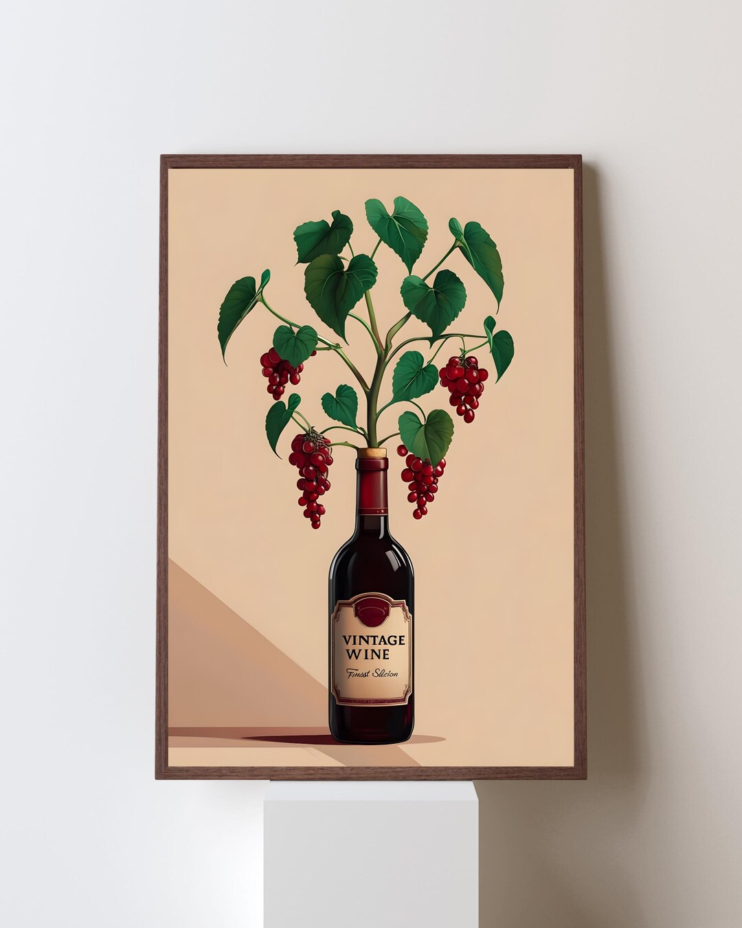 Red Wine Bottle – Vintage Pop Art - Digital Download - Home Decor ...