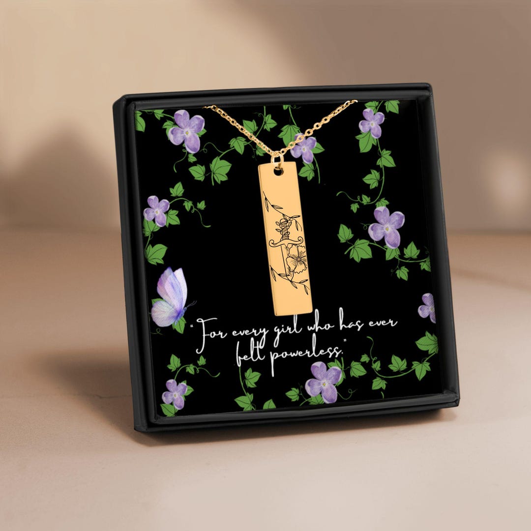 Powerless Collection Inspired Necklace - the Dagger & Vine Pendant ...