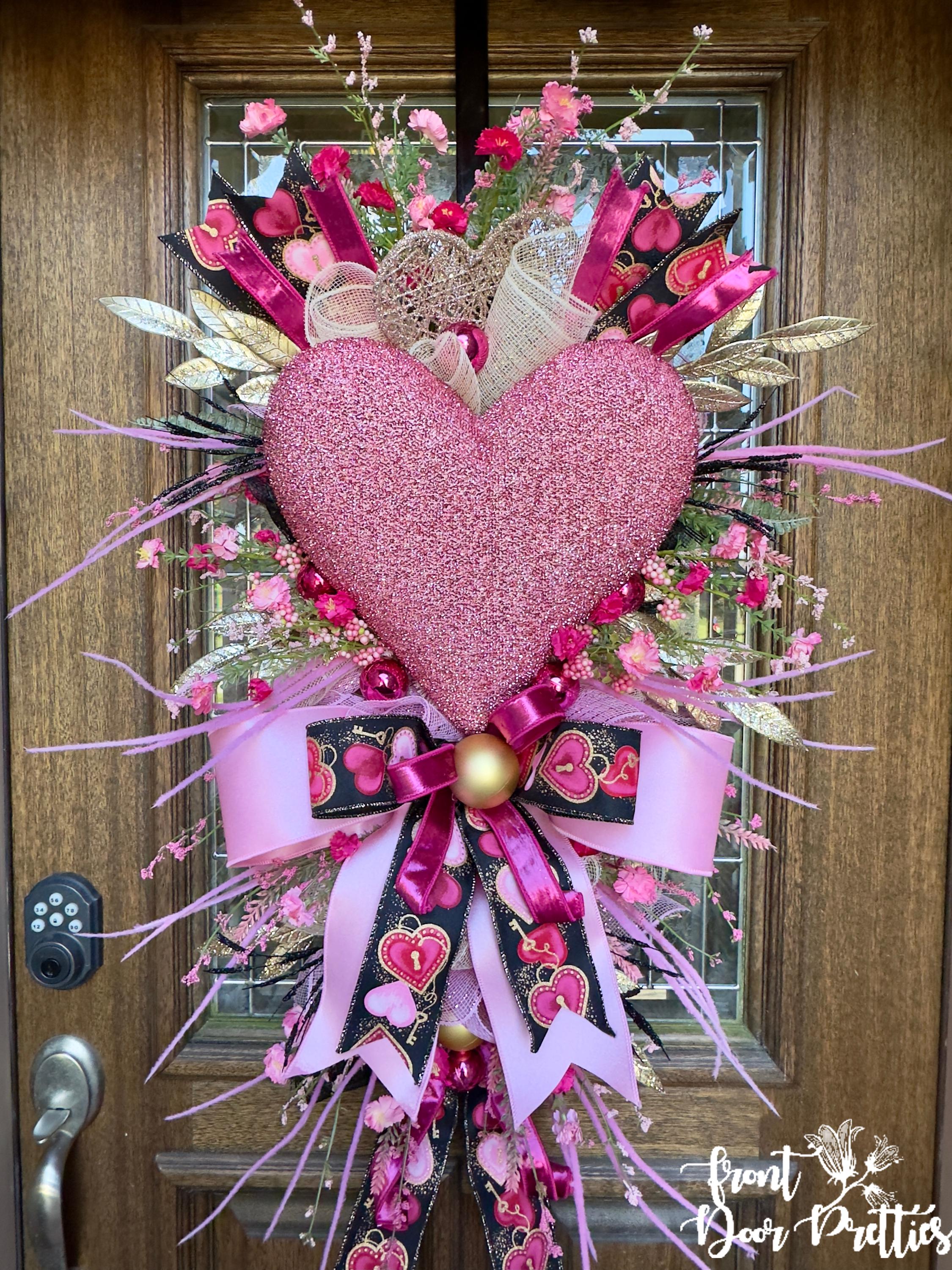 Victorian Valentine Swag, Valentines Wreath, Valentines Decor, Heart ...