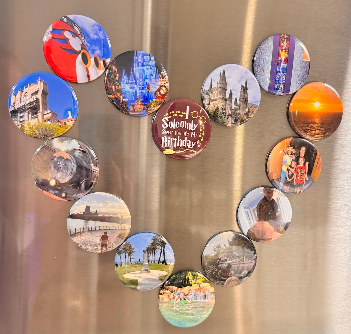 Personalized Gift - 6 Custom Photo Magnets 2.25" / Pinned Button | Gift ...