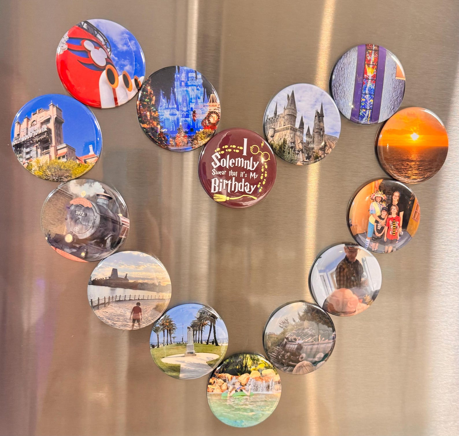 Personalized Gift - 6 Custom Photo Magnets 2.25" / Pinned Button | Gift ...