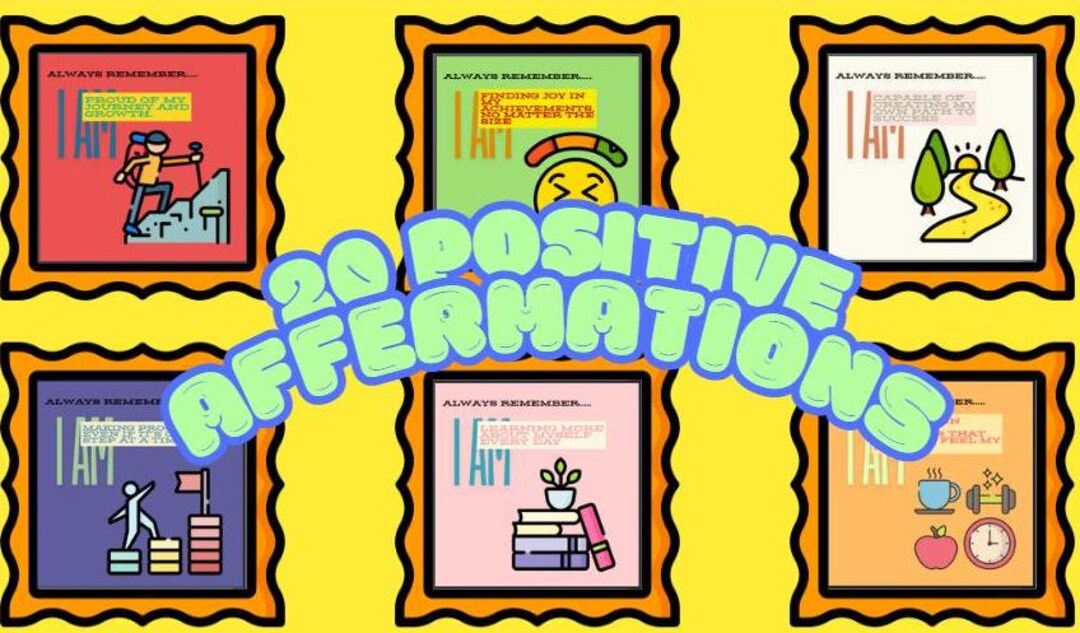 20 Positive Affirmations Cards to Boost Confidence, Self-esteem and ...