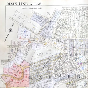 Radnor Township Maplower Merion Map Original 1961 Main Line - Etsy
