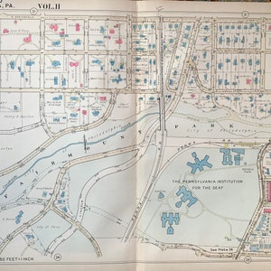 Chestnut Hill Map Original 1955 Philadelphia Atlas Allen - Etsy