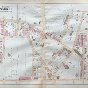 Manayunk Map, Original 1911 City of Philadelphia Atlas, Wissahickon Map ...