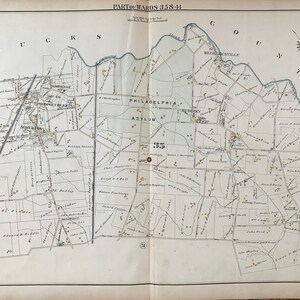 Somerton Map Byberry Map Original 1910 City of Philadelphia - Etsy