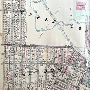Lansdowne Map, Original 1942 Upper Darby Atlas, Barclay Square - Etsy
