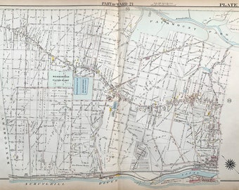 Roxborough Map Original 1911 City of Philadelphia Atlas | Etsy