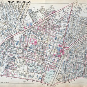 1947 Narberth Map, Original Main Line Pennsylvania Atlas Map, Penn ...