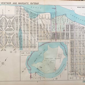 Margate Map, Original 1938 Absecon Island Atlas, Ventnor Map, Shelter ...