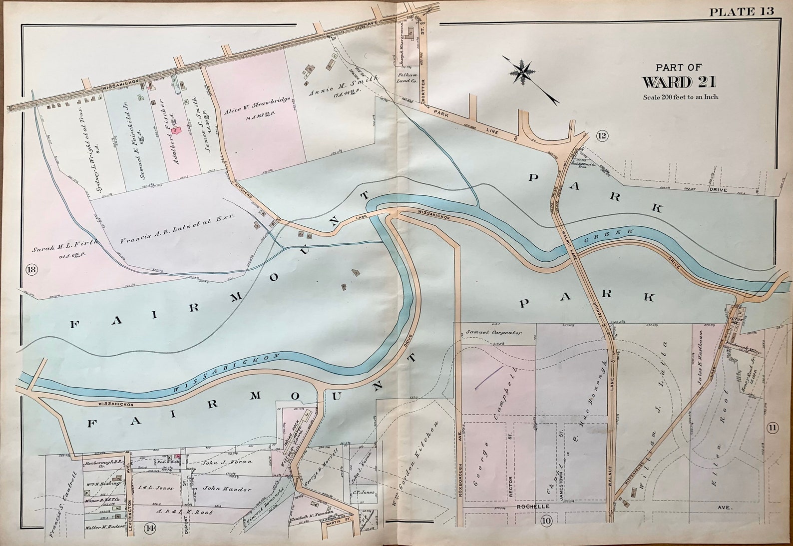 Manayunk Map Roxborough Map Original 1911 City of - Etsy