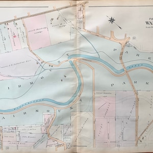 Manayunk Map, Roxborough Map, Original 1911 City of Philadelphia Atlas ...